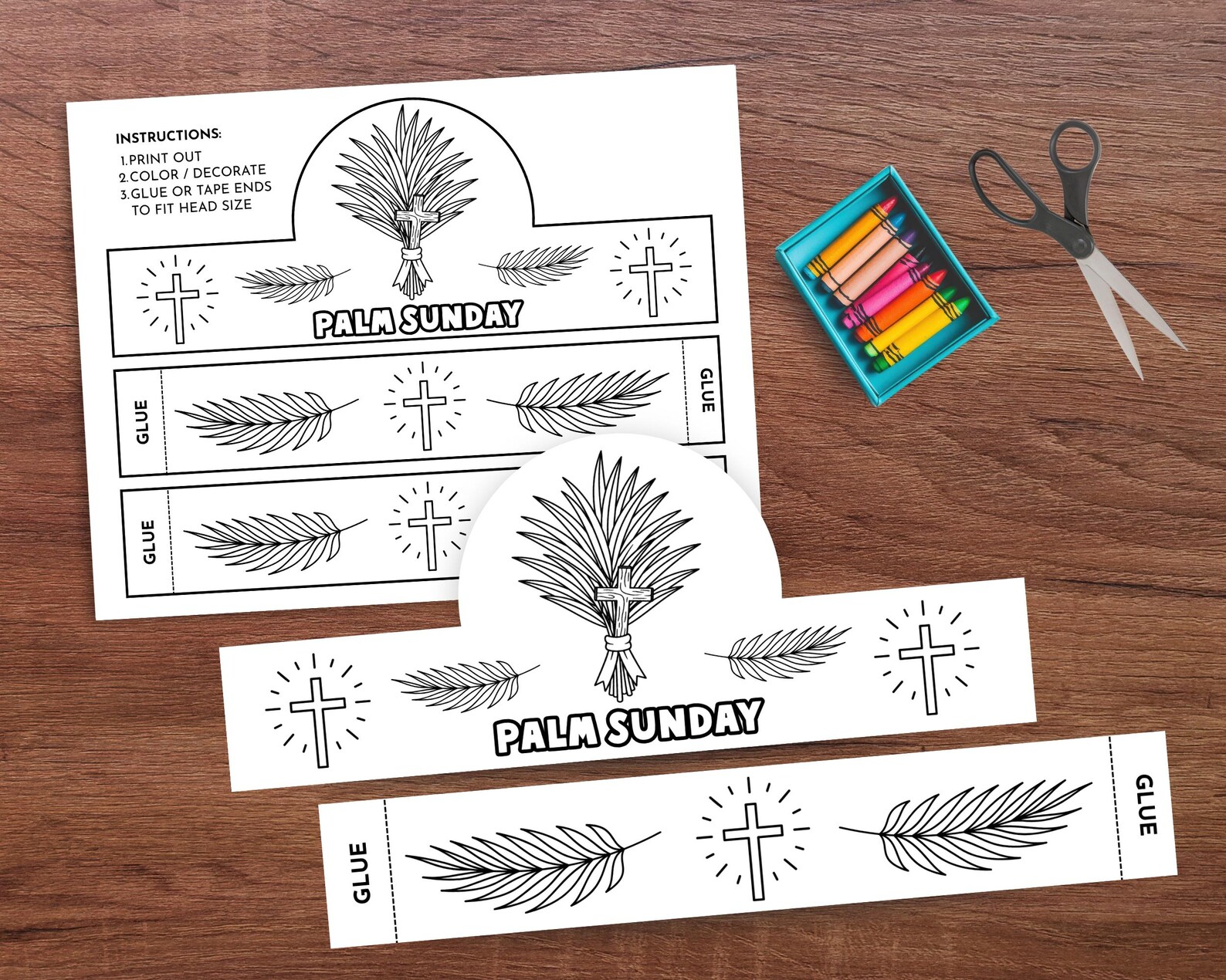 Holy Week Palm Sunday School Craft: Palm Sunday Coloring Lesson ...