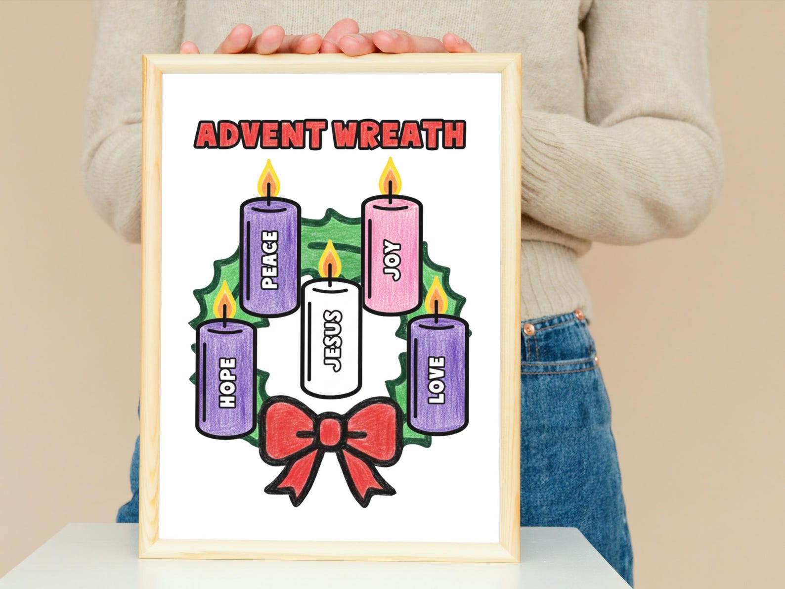 Sunday School Advent Wreath Paper Craft: Advent Bible Craft, Christmas ...