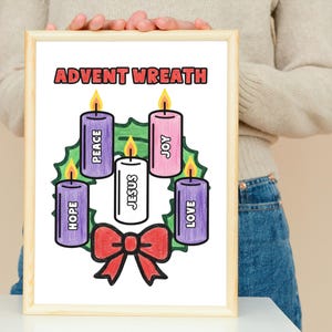 Sunday School Advent Wreath Paper Craft: Advent Bible Craft, Christmas ...