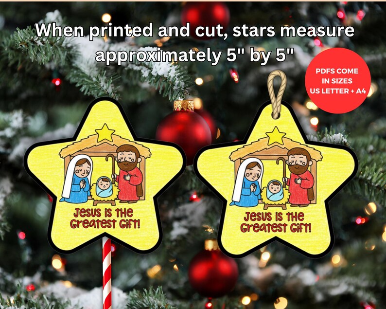 Christmas Sunday School Craft: Jesus is the Greatest Gift Ornament ...