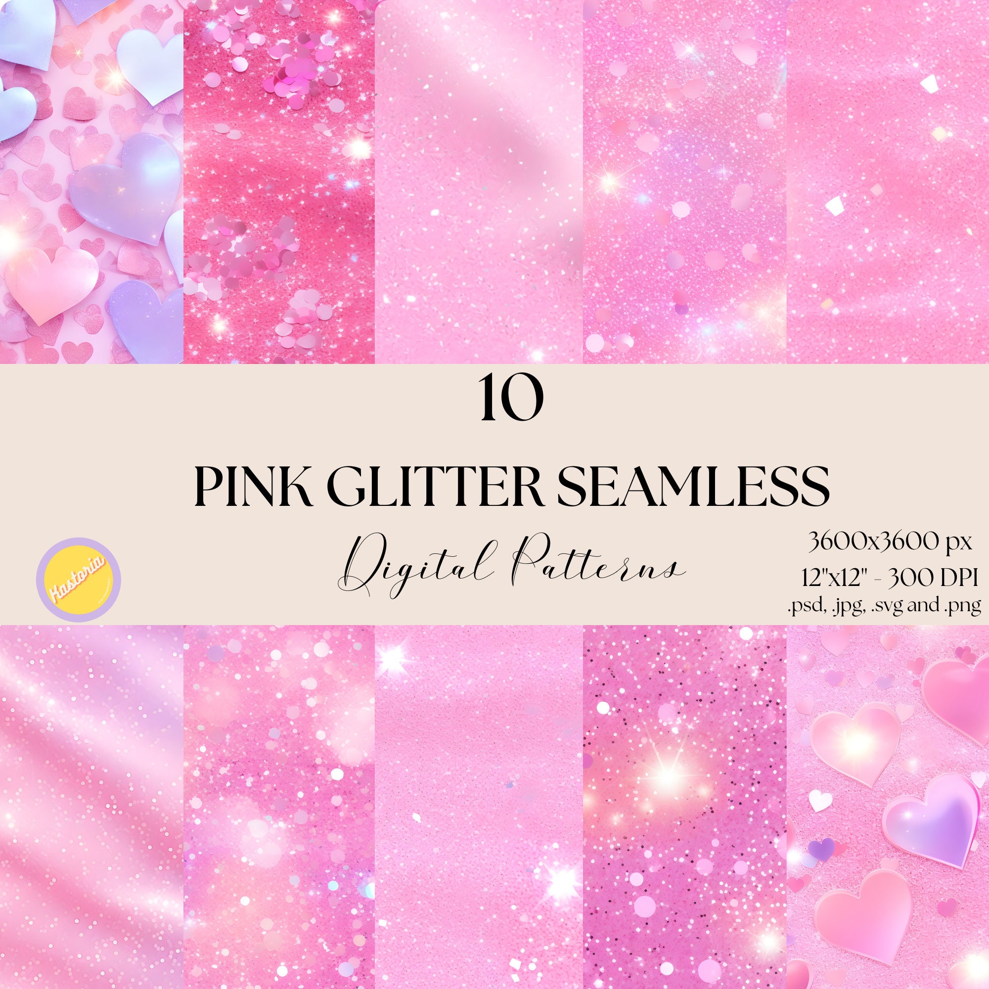 Pink Glitter Digital Seamless Pattern, Pink Glitter Pattern for Tumbler ...