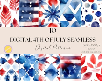 Digital Paper - 4th of July - SEAMLESS - Etsy