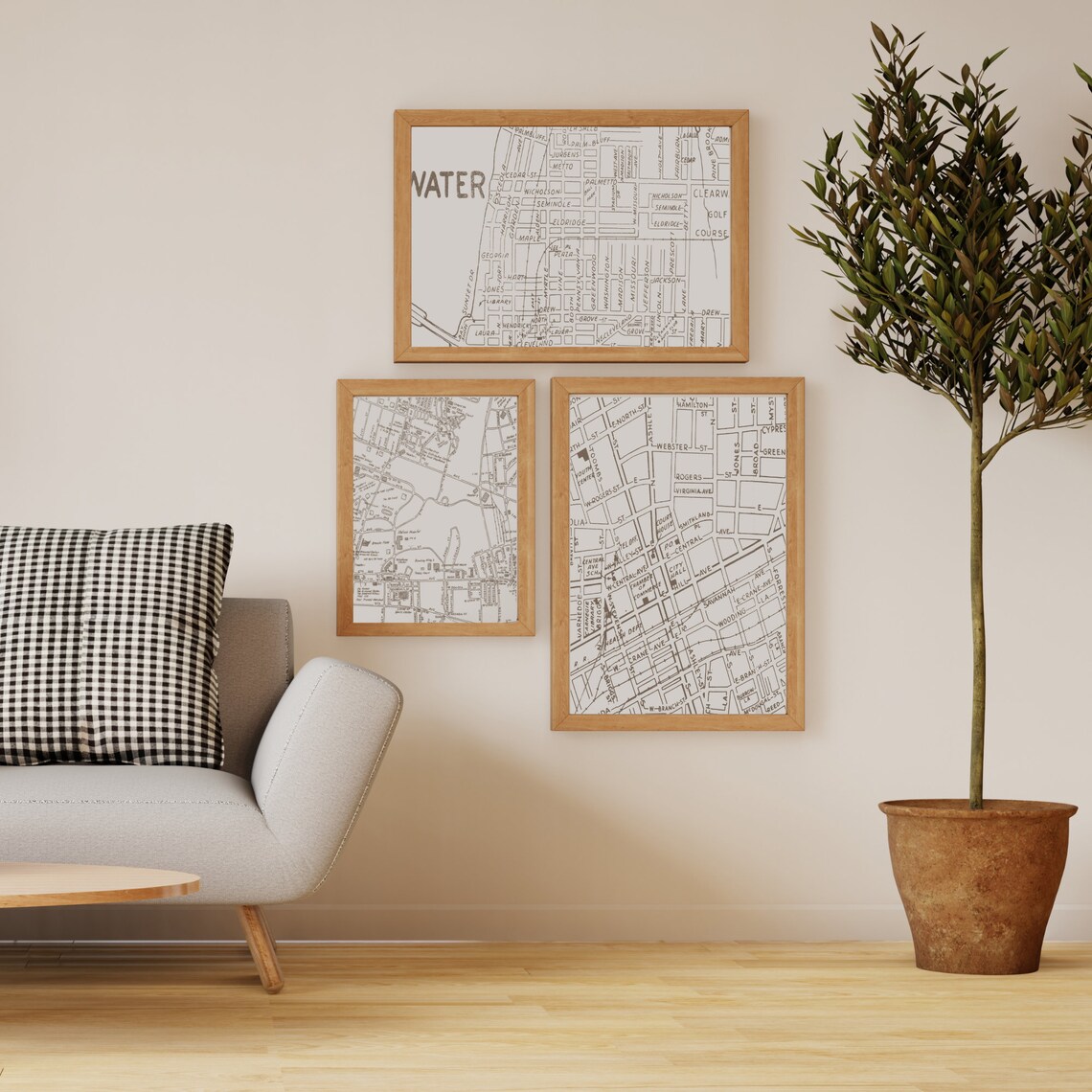 Set of 3 Vintage Map, Old Time Map, Digital Antique Map, Printable ...