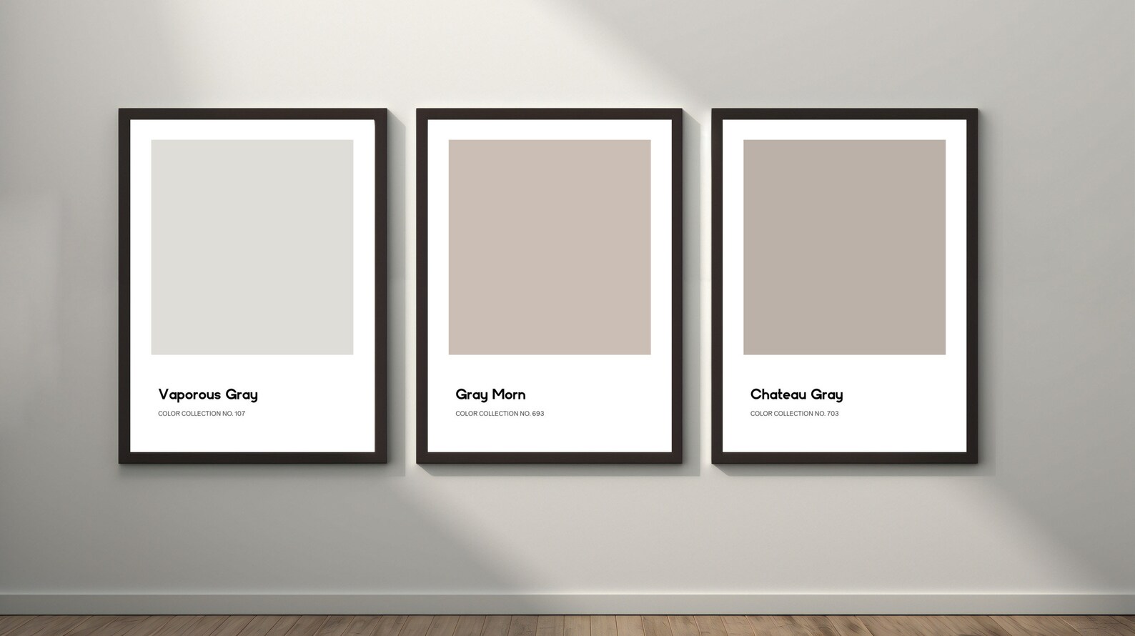 Pantone Gray Wall Art Printable Bundle, Pantone Gray/brown Color Set of ...