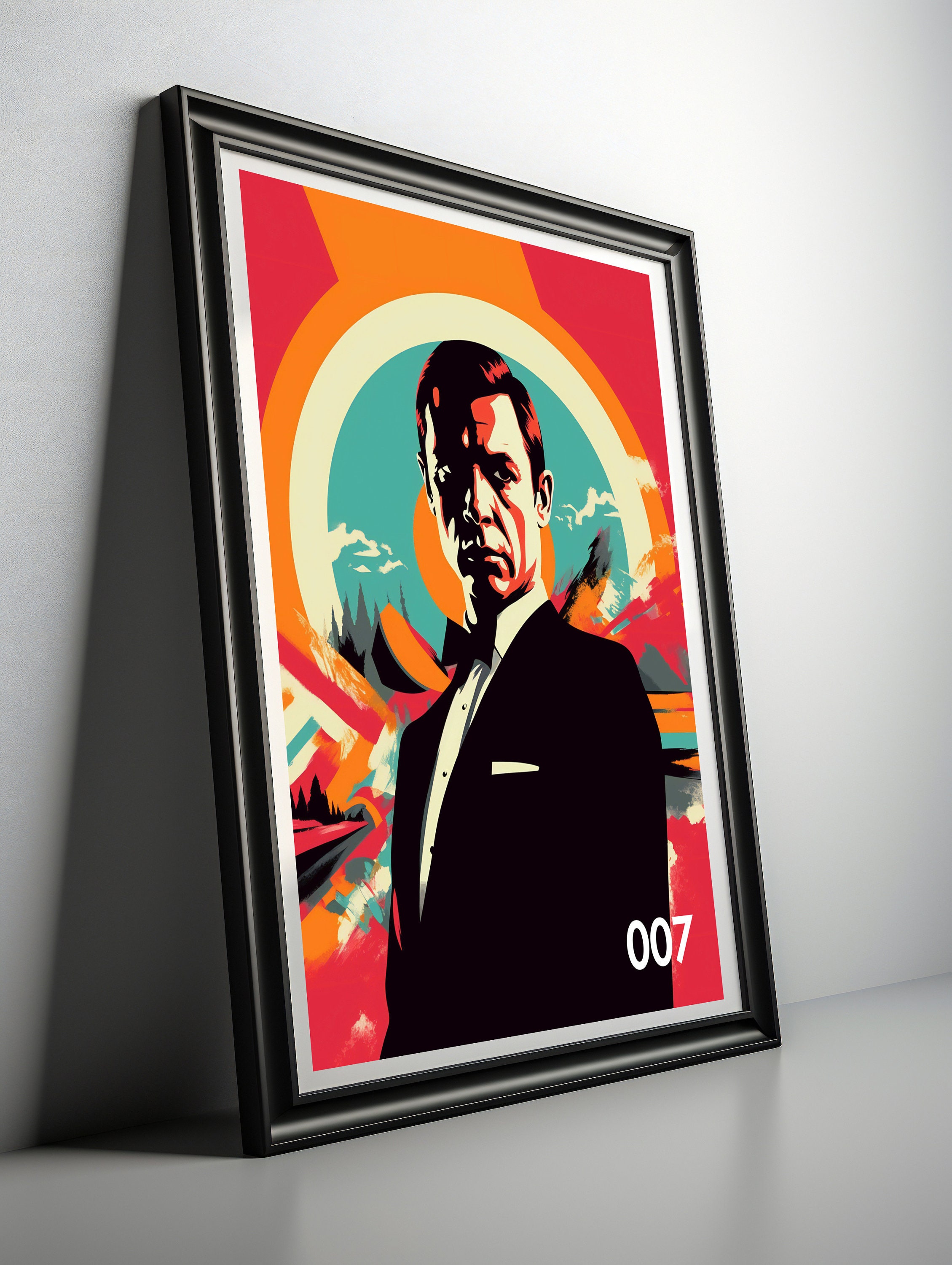 James Bond Posters Set, Bond Drinking Martini Poster, James Bond Movie ...