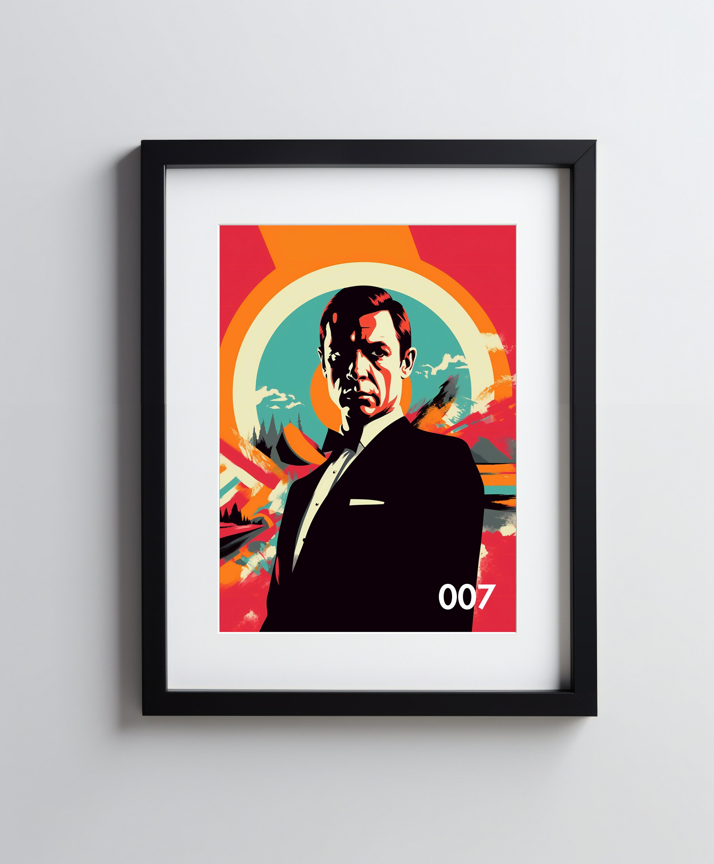 James Bond Posters Set, Bond Drinking Martini Poster, James Bond Movie ...