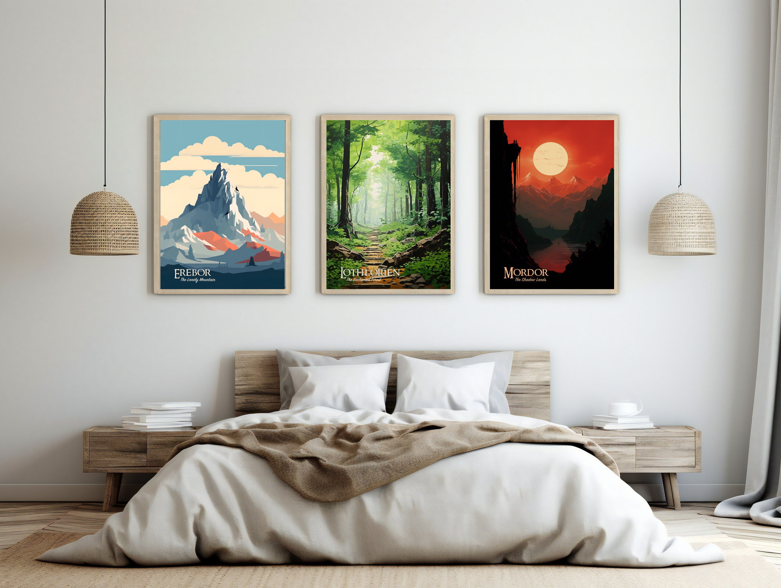 Lord of the Rings Travel Landscapes Set, Erebor, Lothlorien, Mordor ...