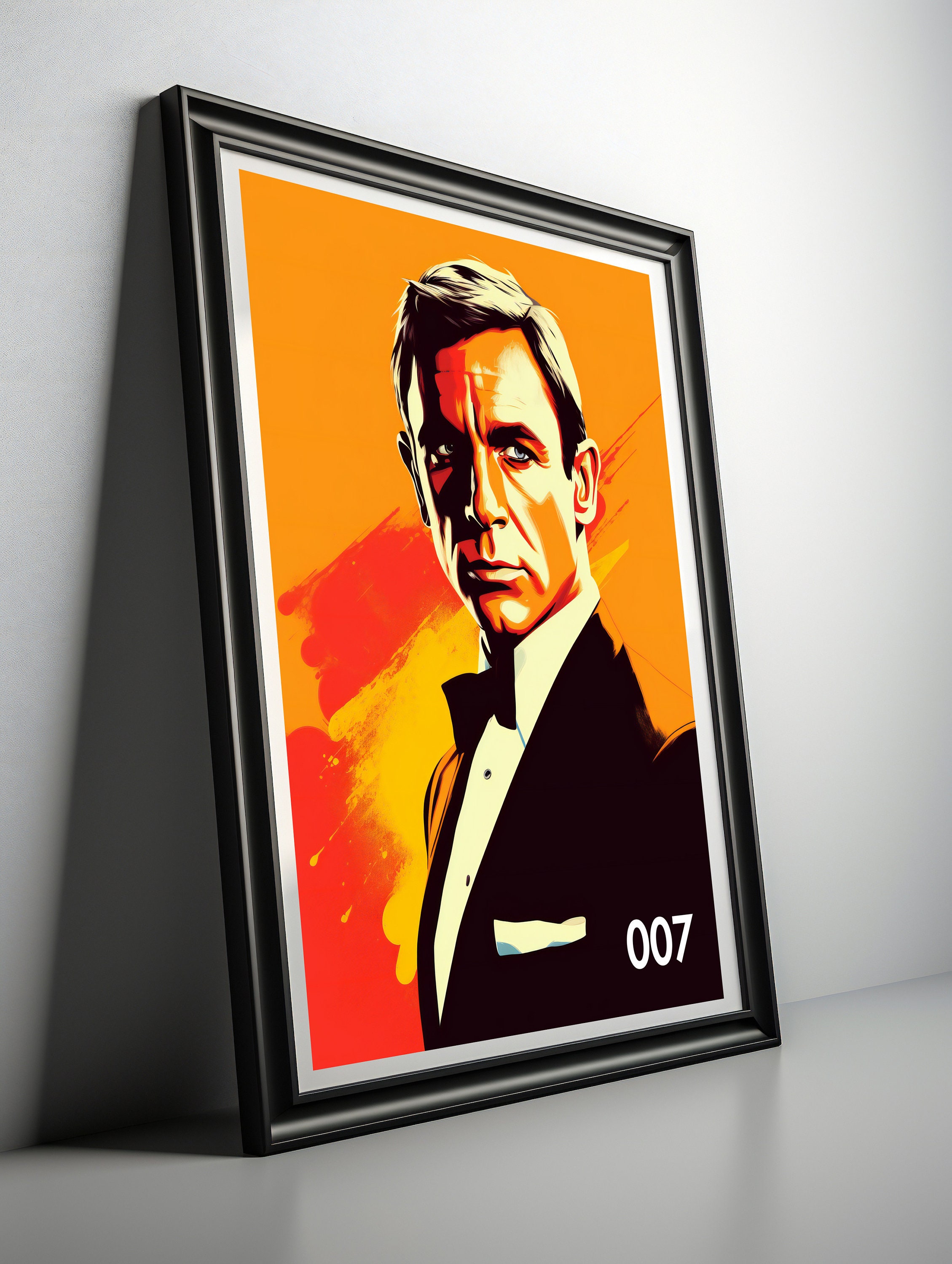 James Bond Posters Set, Bond Drinking Martini Poster, James Bond Movie ...