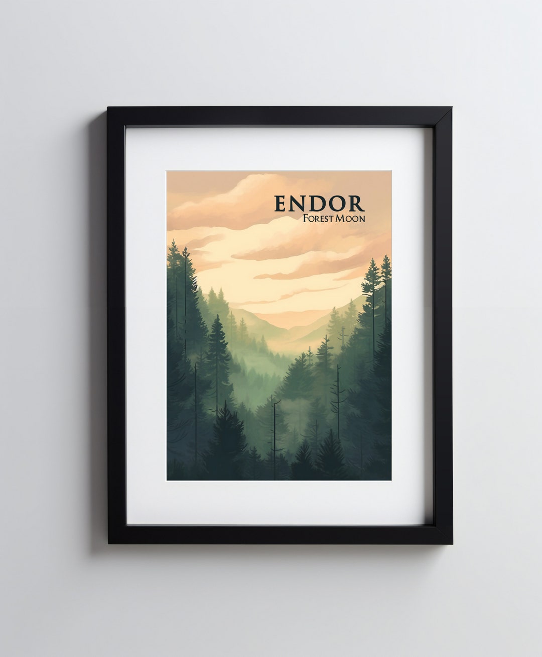 Star Wars Travel Landscape, Endor Planet Landscape, Star Wars Poster ...