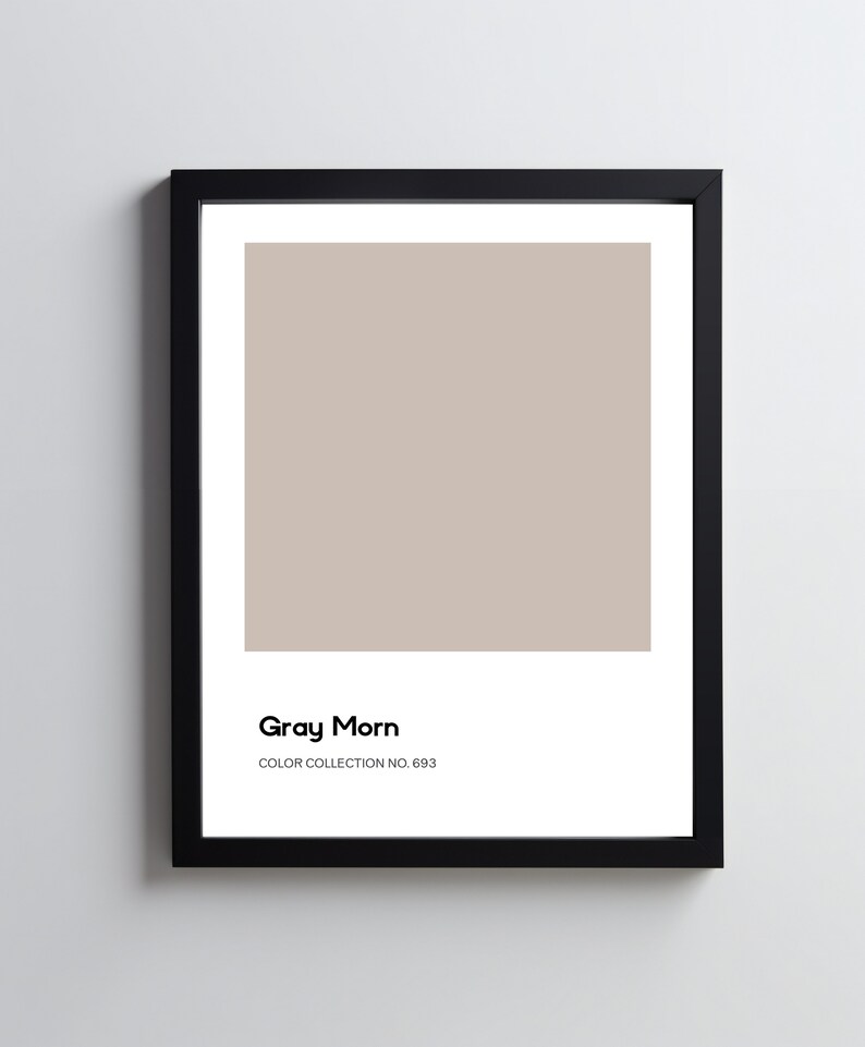 Pantone Gray Wall Art Printable Bundle, Pantone Gray/brown Color Set of ...