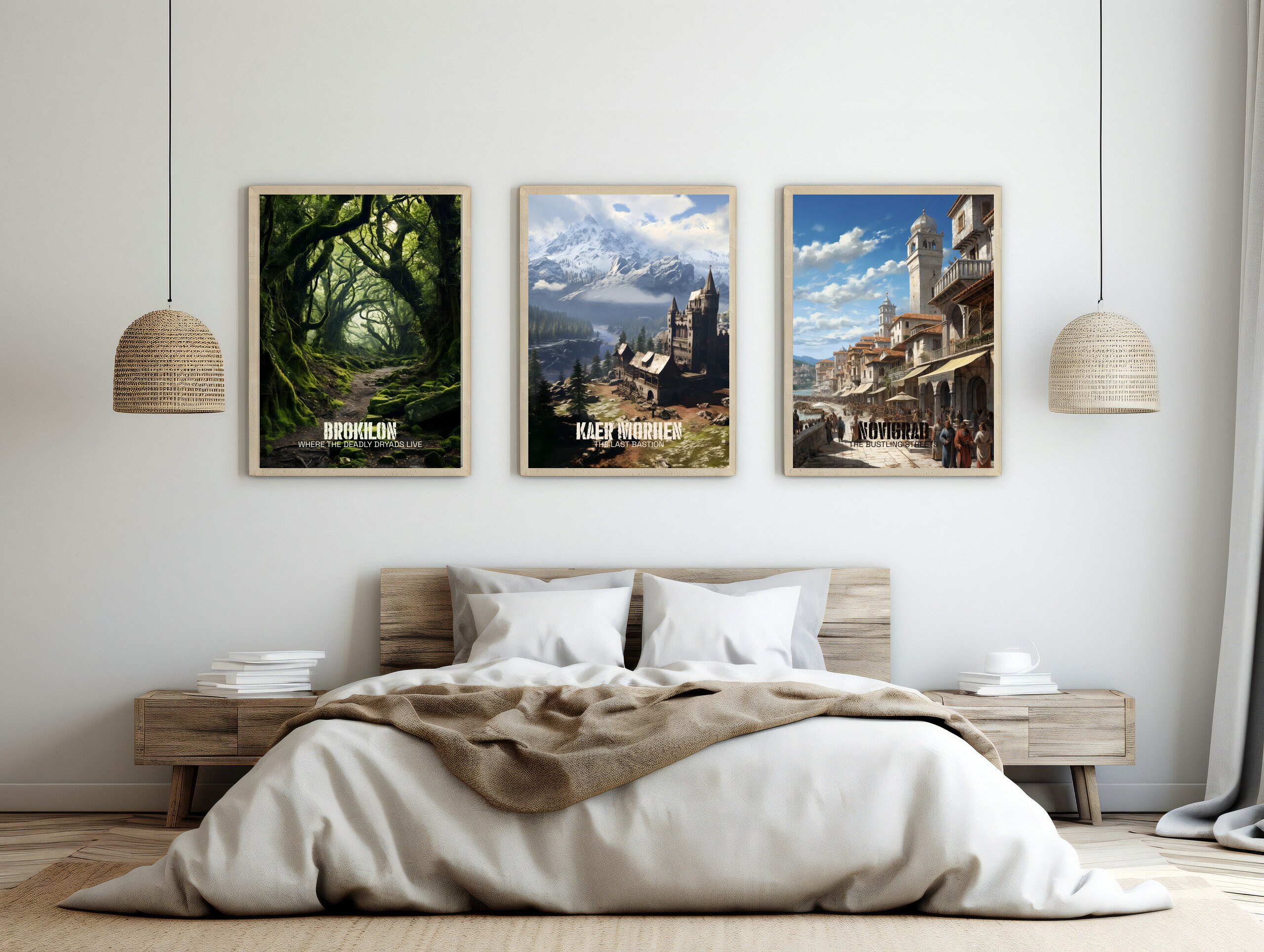 Witcher Travel Landscapes Set, Brokilon, Kaer Morhen, Novigrad ...