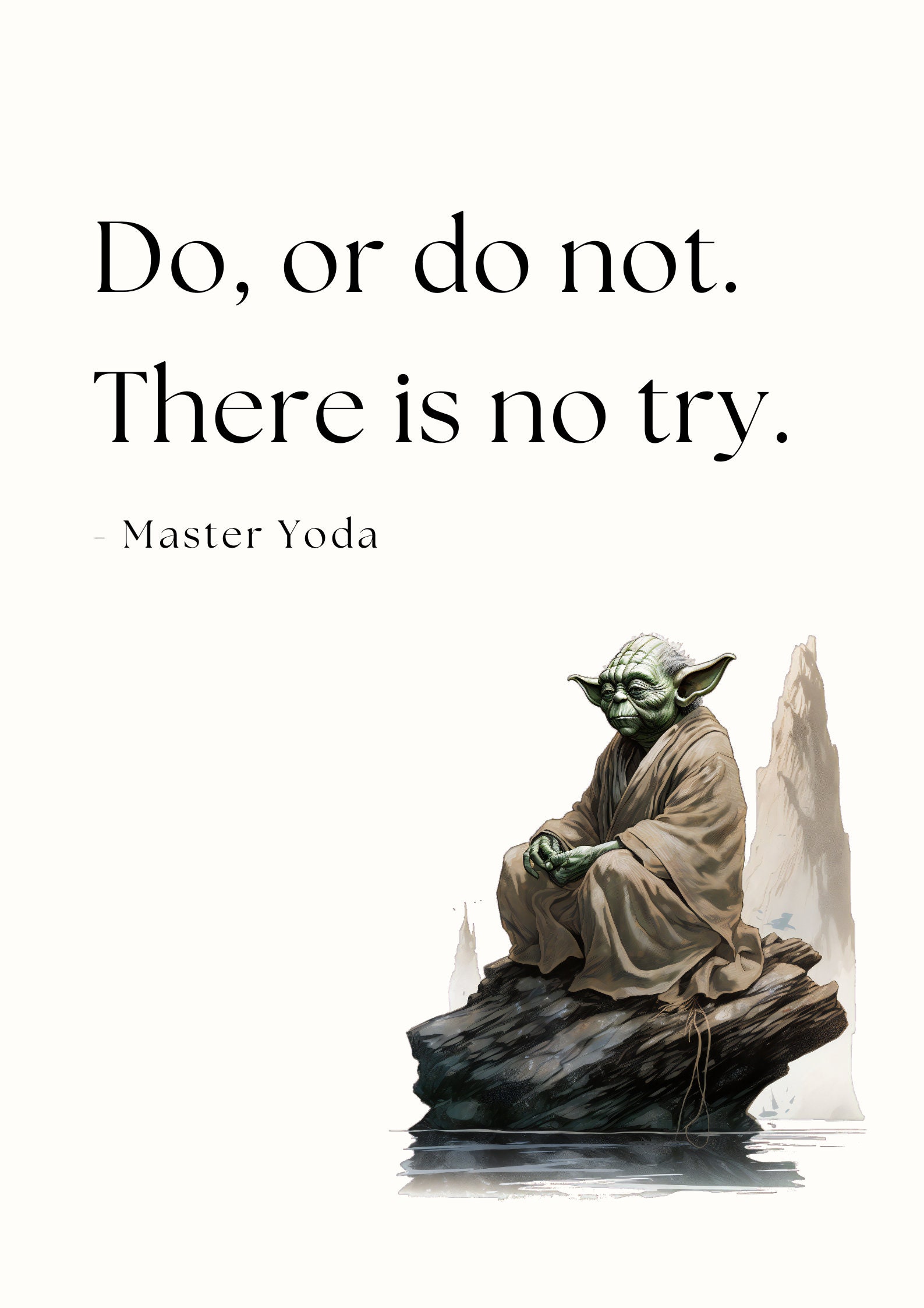 Master Yoda Quote Poster to Print, Instant Download, do or Do Not ...