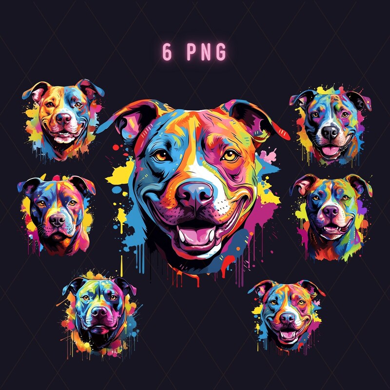 Pit Bull Drawing - Etsy