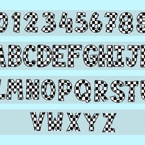 Checkered Doodle Alphabet Letters PNG Fun & Quirky Letter Designs ...