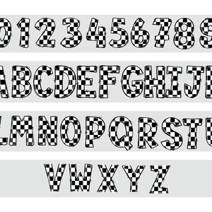 Checkered Doodle Alphabet Letters PNG Fun & Quirky Letter Designs ...