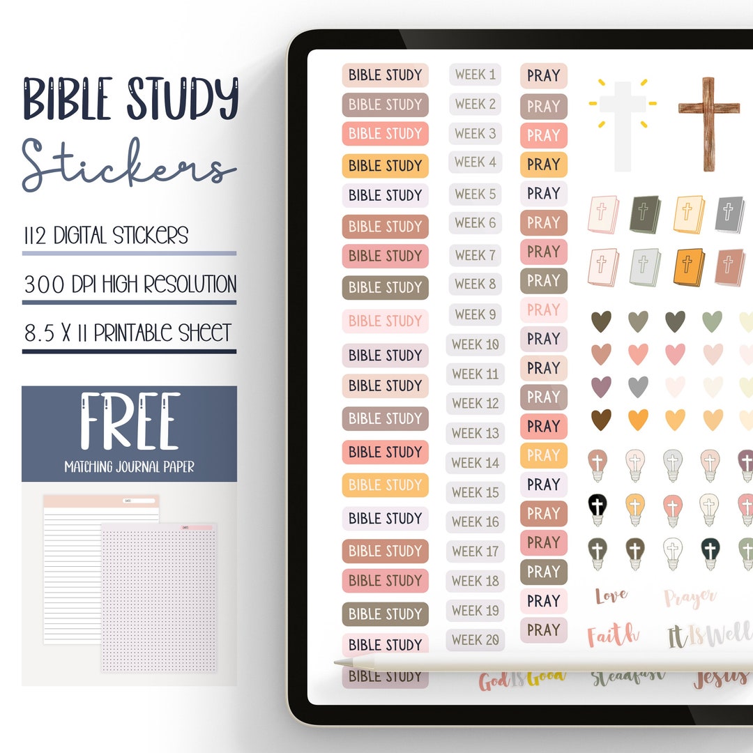 Digital Bible Study Label Sticker for Bible Journaling - Etsy