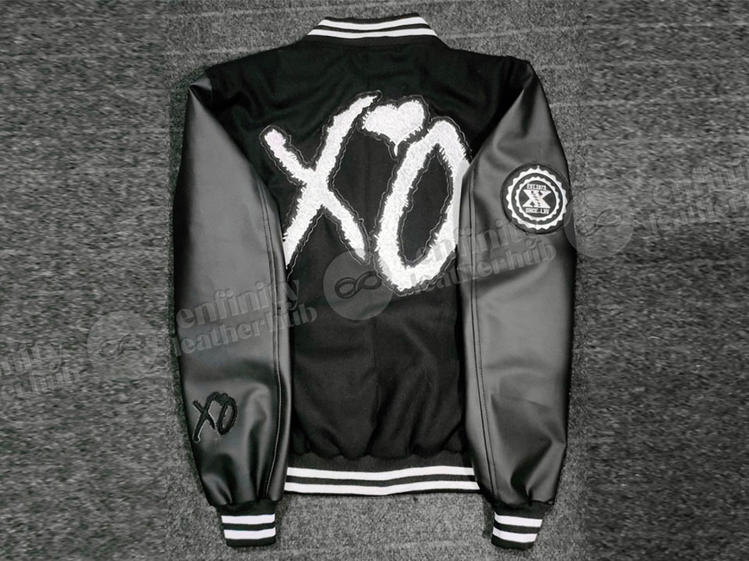 Handmade the Weeknd XO Varsity Jacket Hoodie Merch Black Wool - Etsy