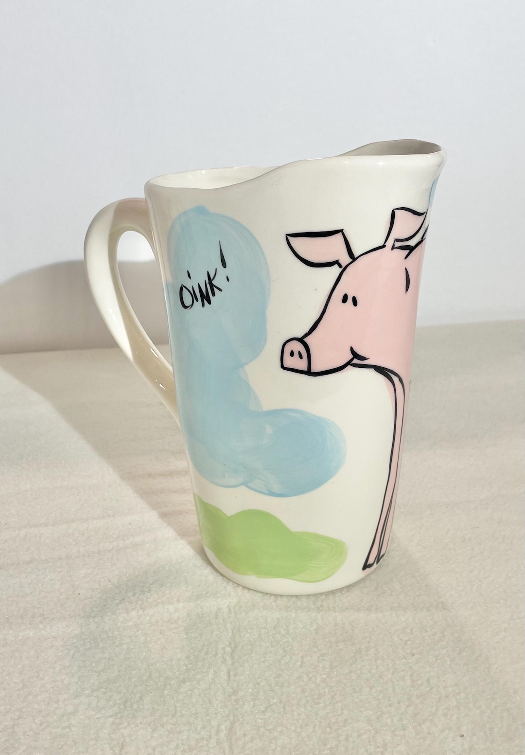 Milk Jug, Cottage, Ceramic Milk Pitcher, Milk Bag Holder, Pig Design ...