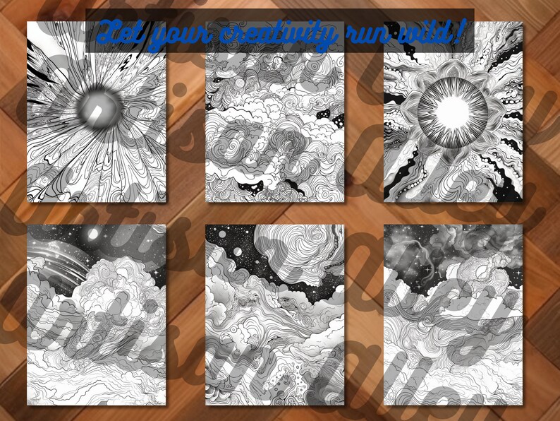 30 Beautiful Space Nebula Coloring Page Book Adults Kids - Etsy