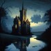 Dark Landscape Painting Printable, Vintage Gothic Wall Art Print, Dark ...