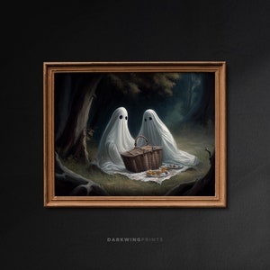 Ghost on Laundry Day, Dark Bathroom Romantic Ghost Decor, Halloween ...