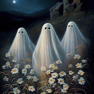 Three Ghosts in the Highlands, Gothic Victorian, Ghost Print, Art ...