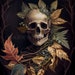 Botanical Skull Wall Art, Gothic Skeleton Portrait, Dark Cottagecore ...