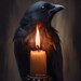 The Witch's Raven by Candlelight, Witchy Room Decor, Dark Aesthetic ...