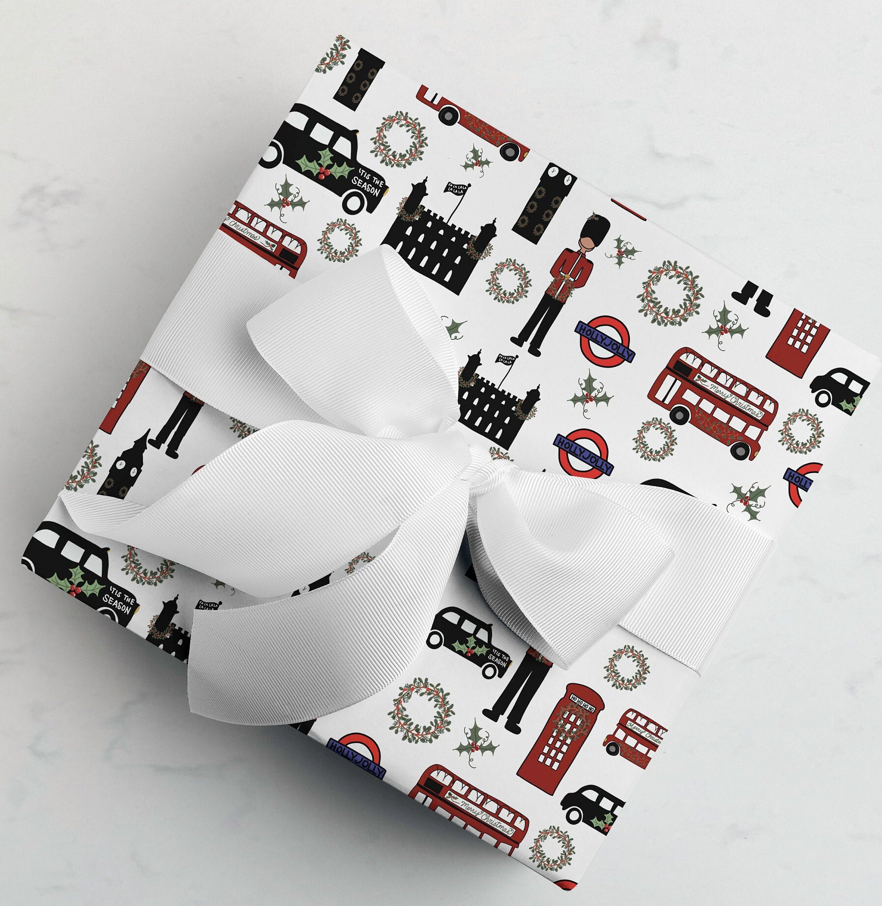Christmas wrapping paper, London Christmas wrapping paper sold by ...