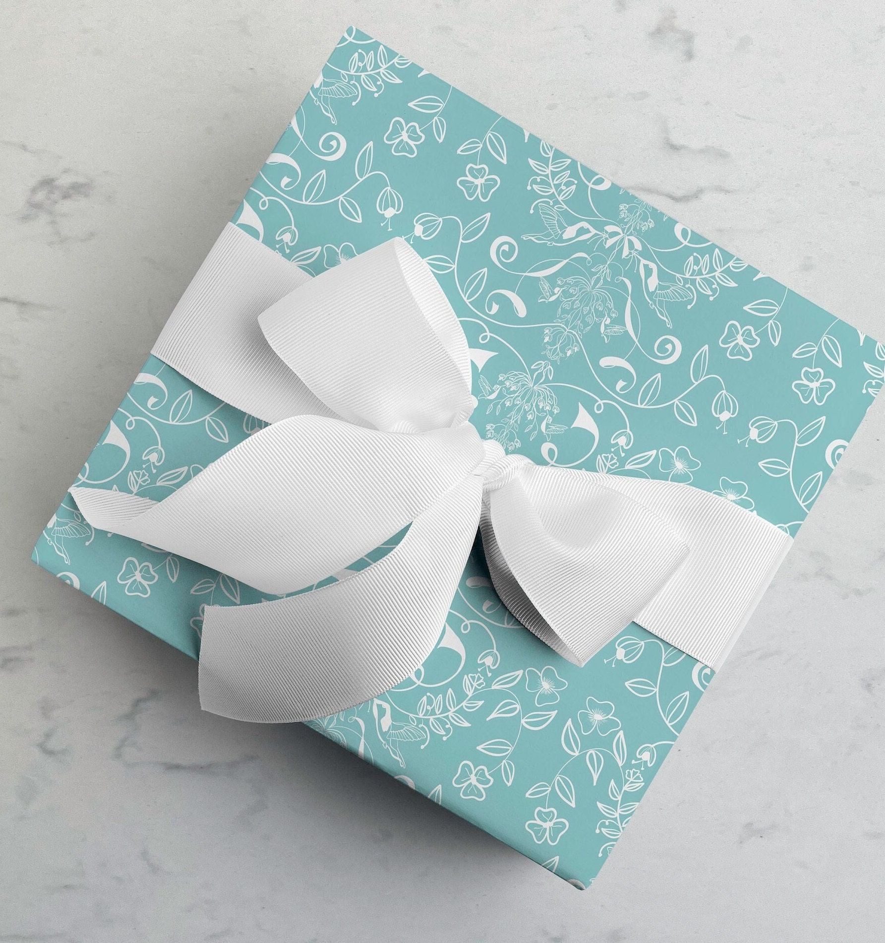 Blue Wedding Wrapping Paper, Bridal Gift Wrap, Wedding Shower Gift Wrap ...