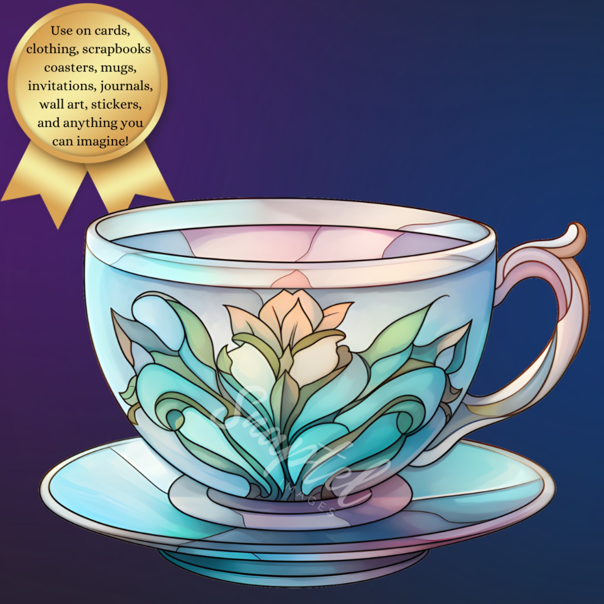 Stained Glass Sips Clipart 15 HQ Digital Pngs Transparent Background ...