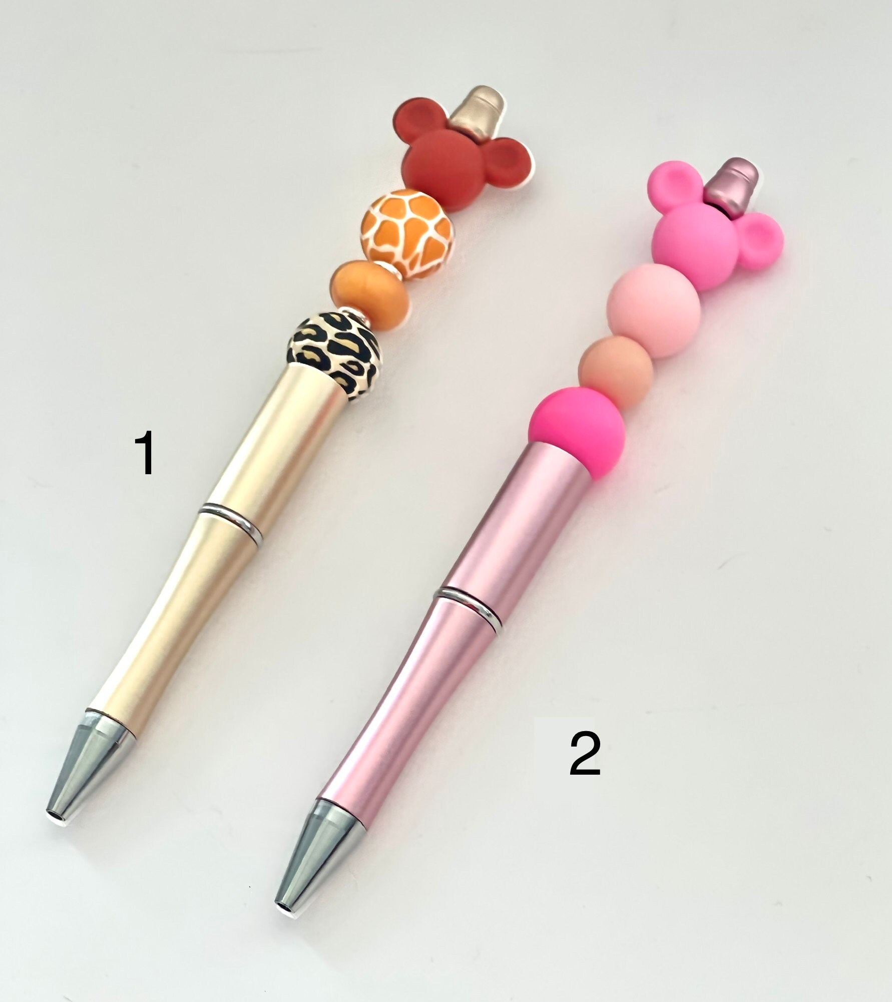 Preppy Pens Mouse Theme Silicone Beads Black Ink Writing Pen Stylish ...