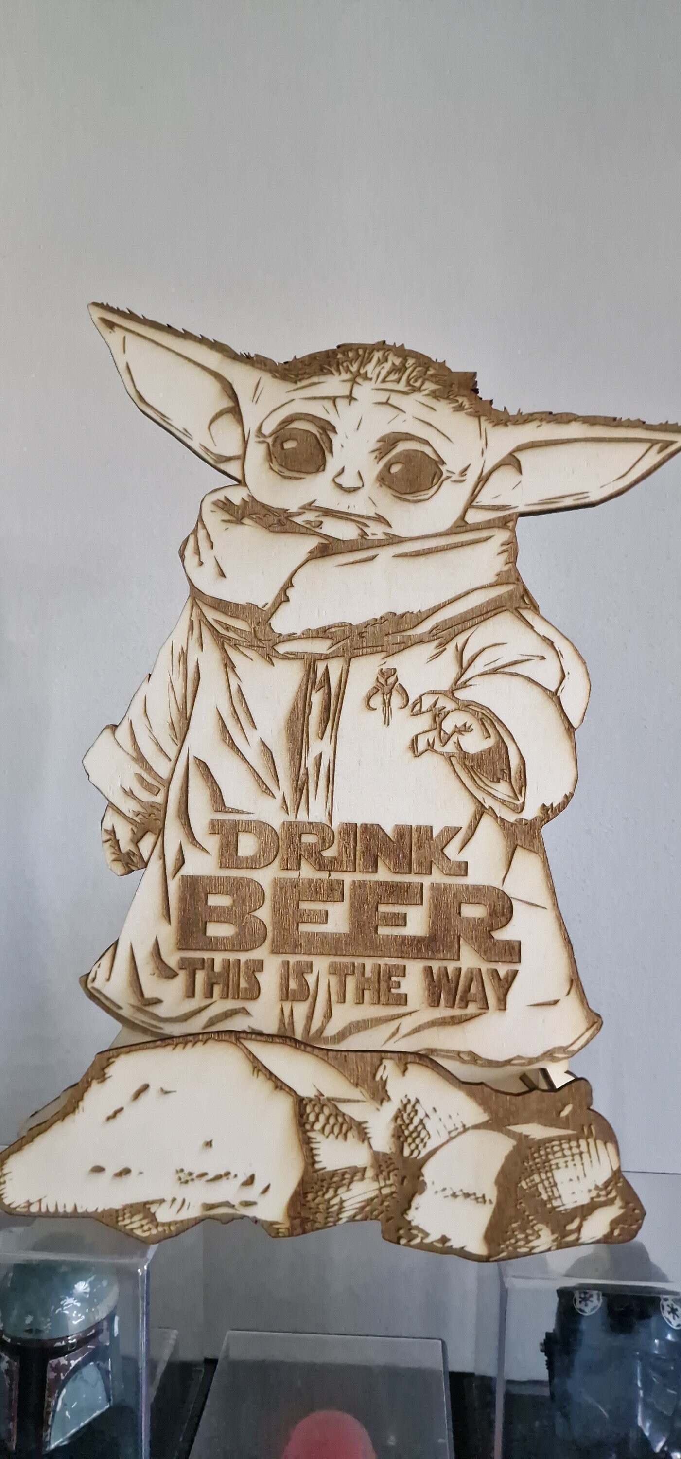 Star Wars GROGU Wall Mounted Beer Bottle Opener Laser Cut Files ...