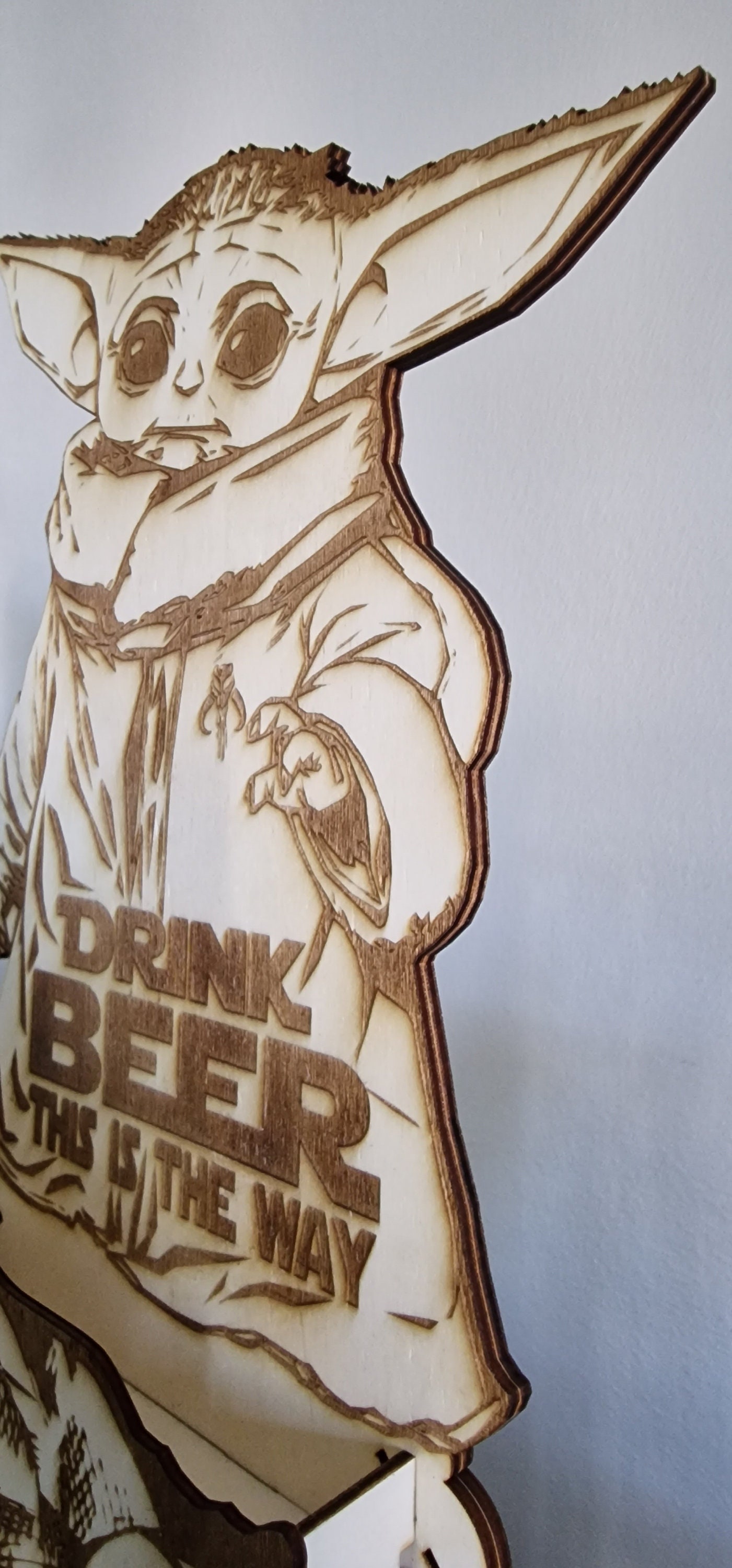 Star Wars GROGU Wall Mounted Beer Bottle Opener Laser Cut Files ...