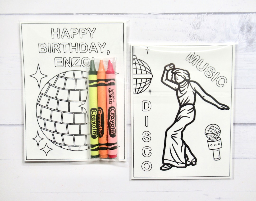 Dance Party Coloring Pages and Crayons - 1 Bag (1 Child) - Dance Party ...