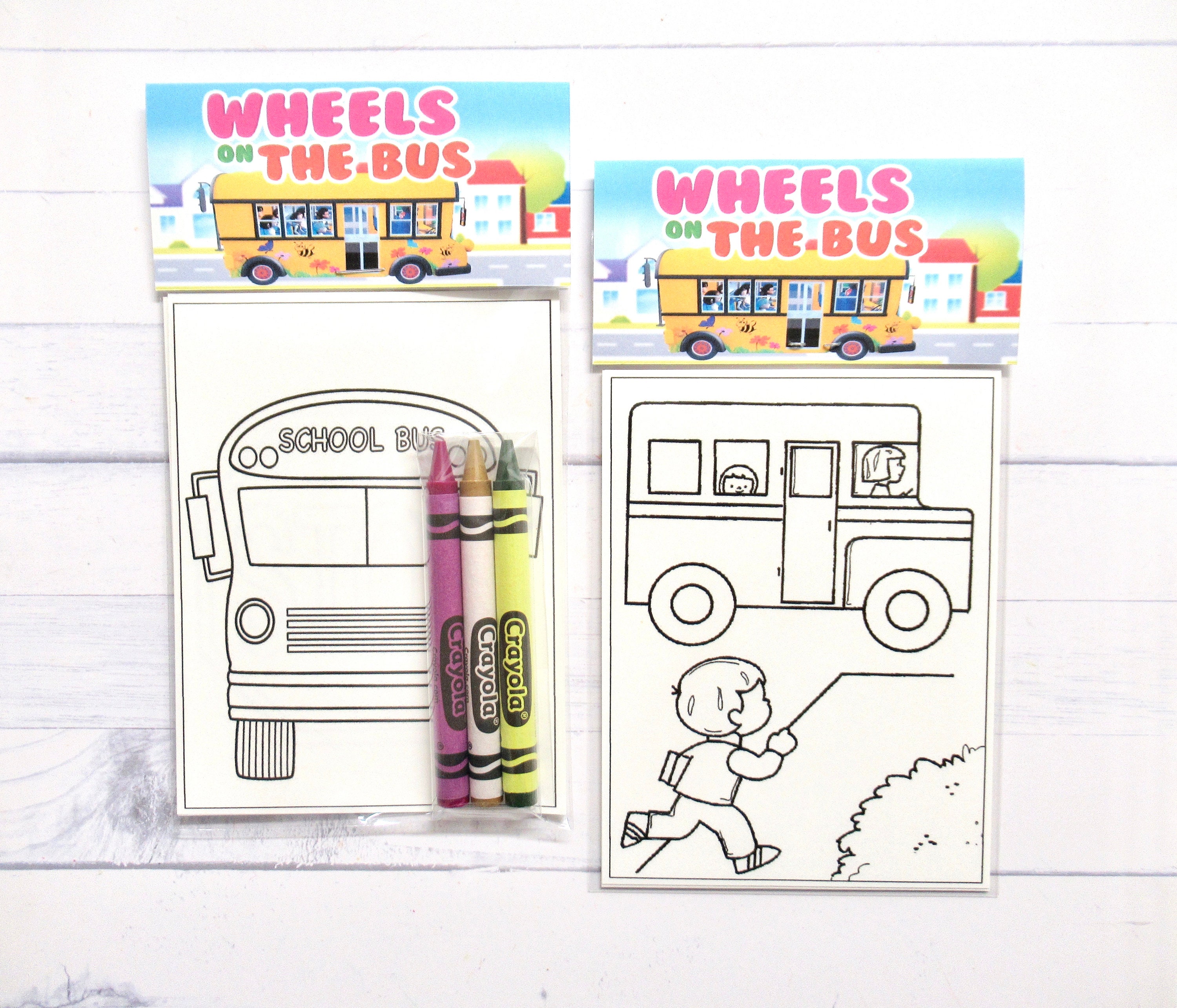 Wheels On The Bus Coloring Page