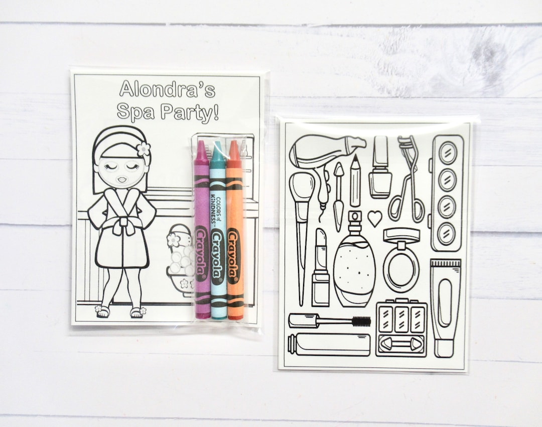 Make up Coloring Pages and Crayons - 1 Bag (1 Child) - Make up Party ...