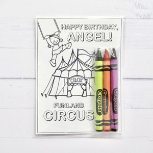 Circus Coloring Pages and Crayons - 1 Bag (1 Child) - Circus Party ...