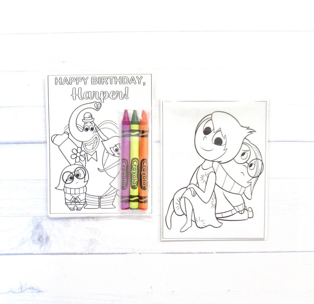 Inspired Inside Out Mini Coloring Pages and Crayons - 1 Bag (1 Child ...