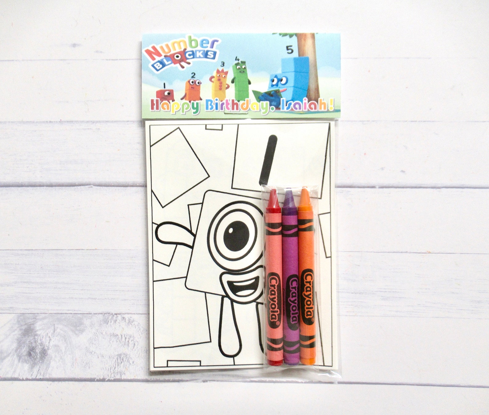 Inspired Numberblocks Mini Coloring Pages and Crayons 1 Bag - Etsy