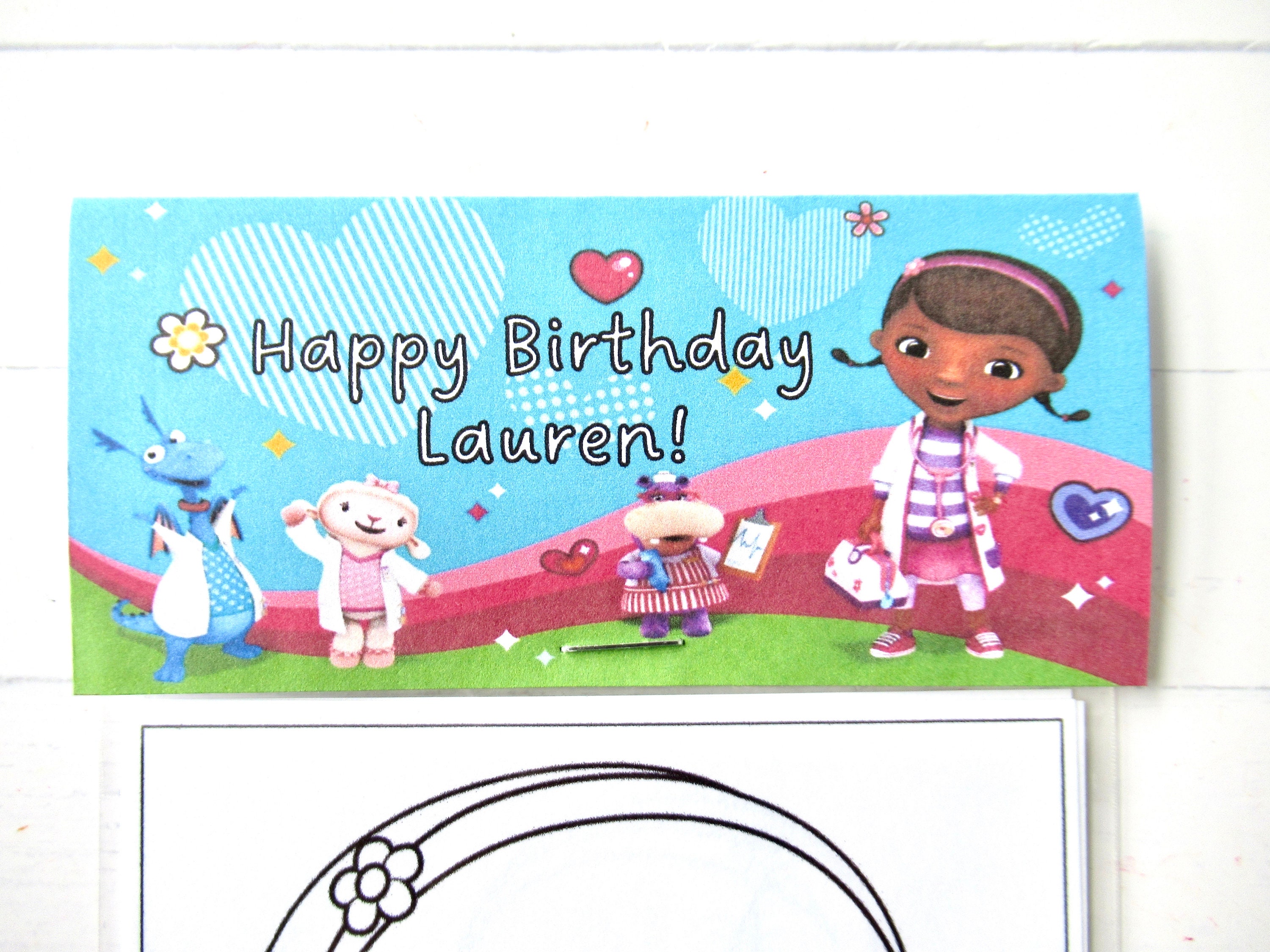 Inspired Doc Mcstuffins Mini Coloring Pages and Crayons 1 - Etsy