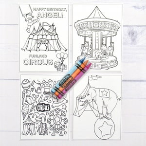 Circus Coloring Pages and Crayons - 1 Bag (1 Child) - Circus Party ...