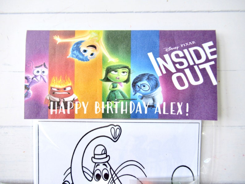 Inspired Inside Out Mini Coloring Pages and Crayons 1 Bag 1 - Etsy