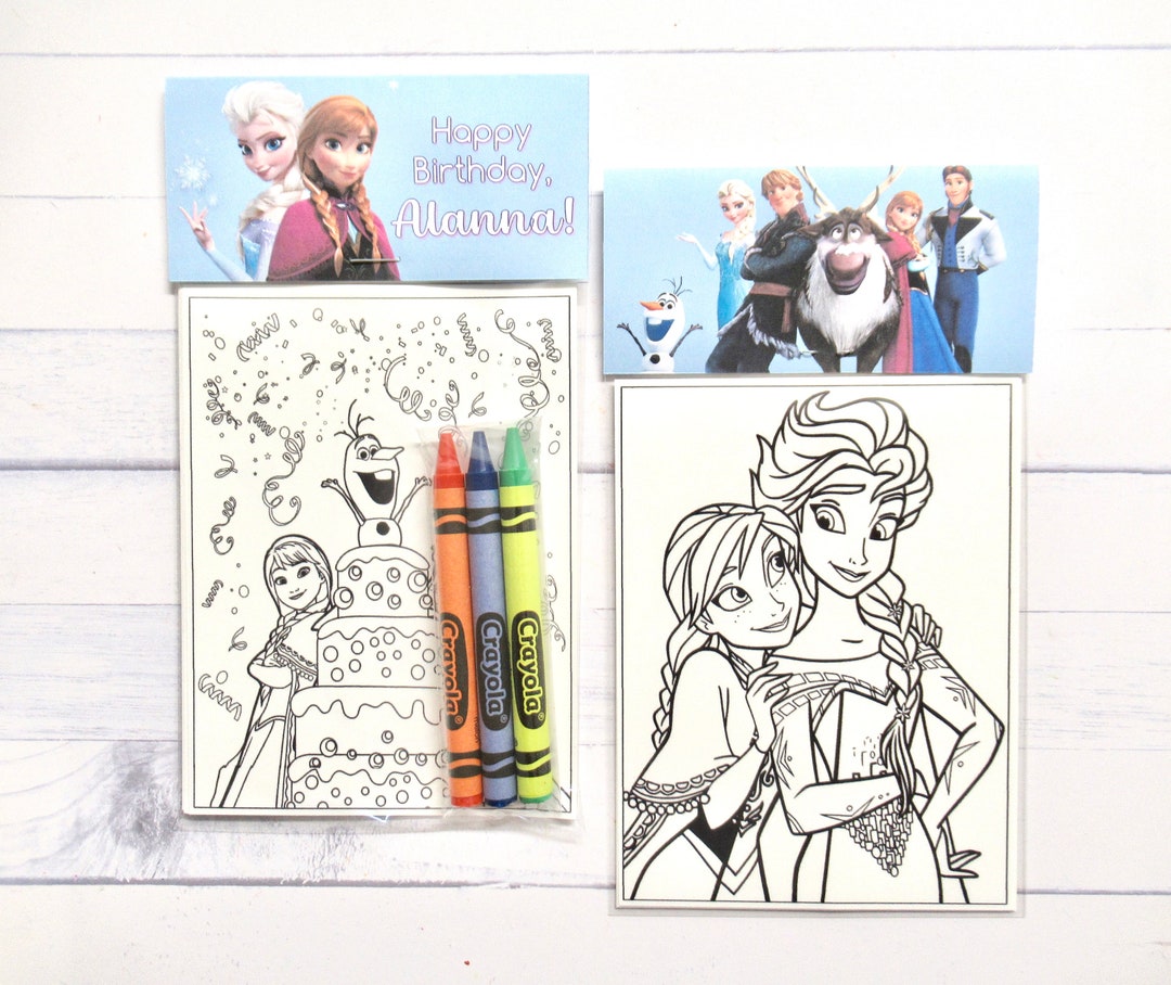 Inspired Frozen Mini Coloring Pages and Crayons 1 Bag 1 Child Frozen ...