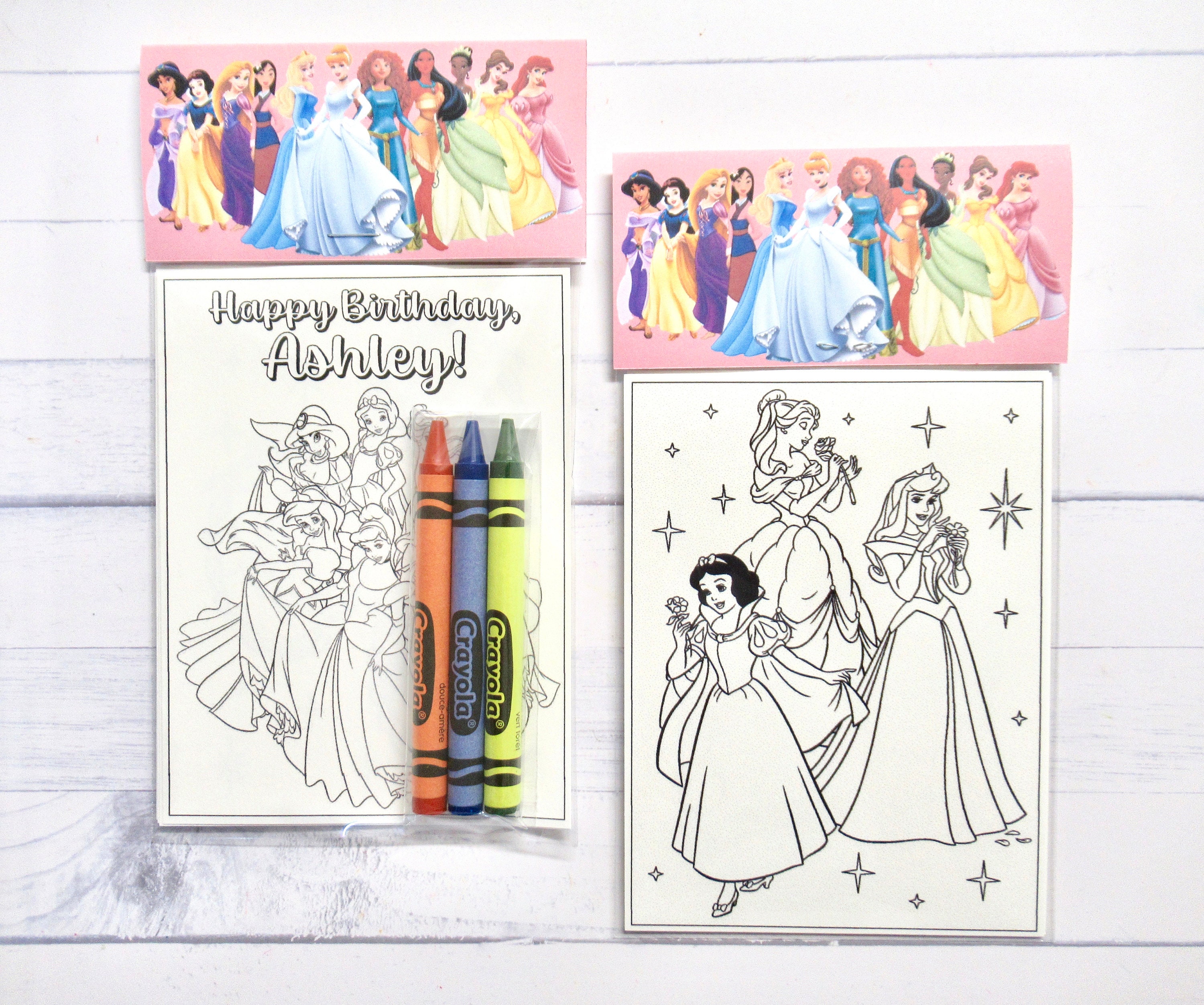 Disney Princess Birthday Coloring Pages