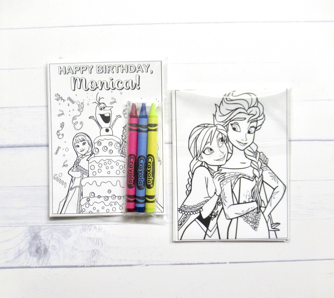 Inspired Frozen Mini Coloring Pages and Crayons - 1 Bag (1 Child ...
