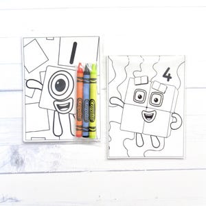 Inspired Numberblocks Mini Coloring Pages and Crayons - 1 Bag (1 Child ...
