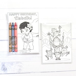Inspired Moana Mini Coloring Pages and Crayons - 1 Bag (1 Child ...