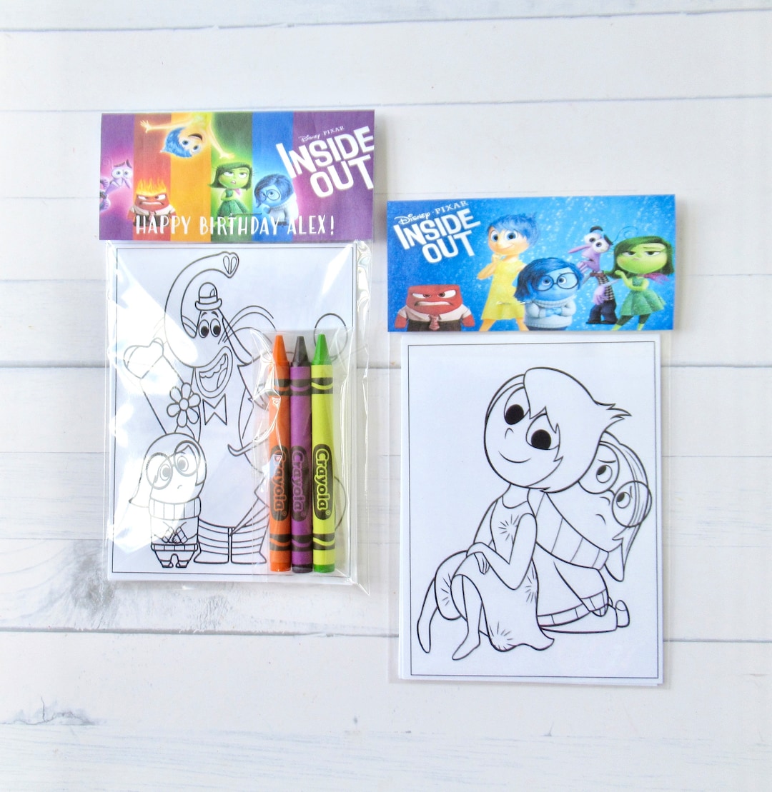 Inspired Inside Out Mini Coloring Pages and Crayons 1 Bag 1 Child ...