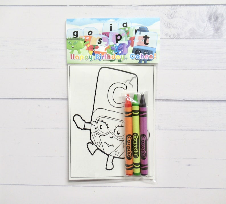 Inspired ABC Mini Coloring Pages and Crayons 1 Bag 1 Child - Etsy